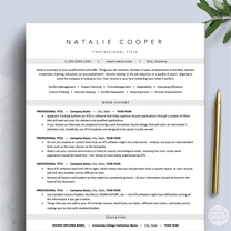 ATS Friendly Resume CV Template, ATS Curriculum Vitae (Application Tra ...