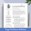 Yoga Resume Template, Yoga Instructor CV Template, Massage Therapist ...