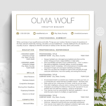 Customize Resume Template Borders and Lines in Microsoft Word – The Art ...