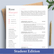 Student Resume Template Bundle | Cover Letter Template – The Art of Resume