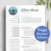 Yoga Teacher Resume Template, Yoga Instructor CV Template, Fitness CV ...