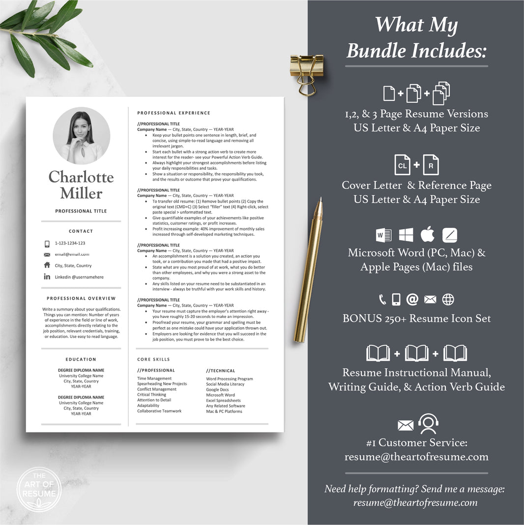 Resume with Photo Profile Picture (2026) – The Art of Resume