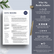 Professional Navy Blue Resume Template Design | Free Cover Letter – The ...