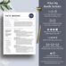 Professional Navy Blue Resume Template Design | Free Cover Letter – The ...