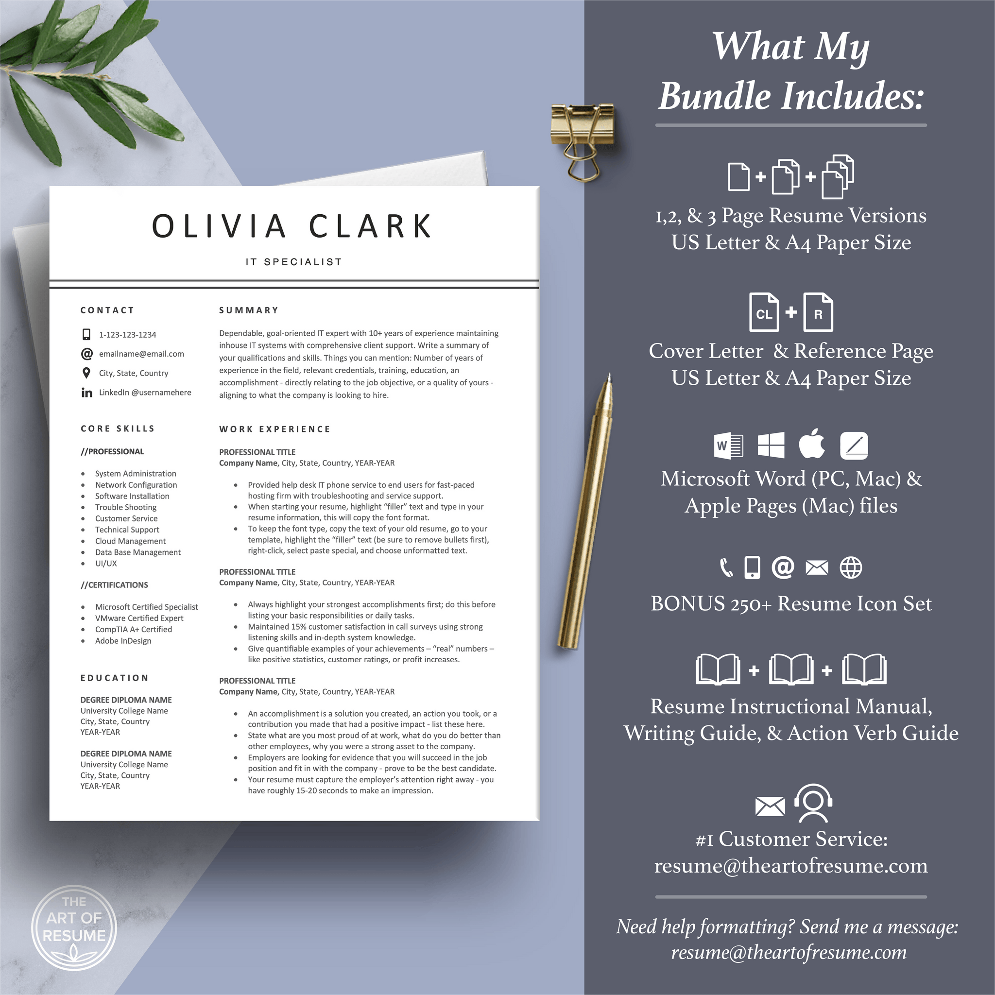 Professional Resume Download (5 Resume Template Pages) (2026) – The Art ...
