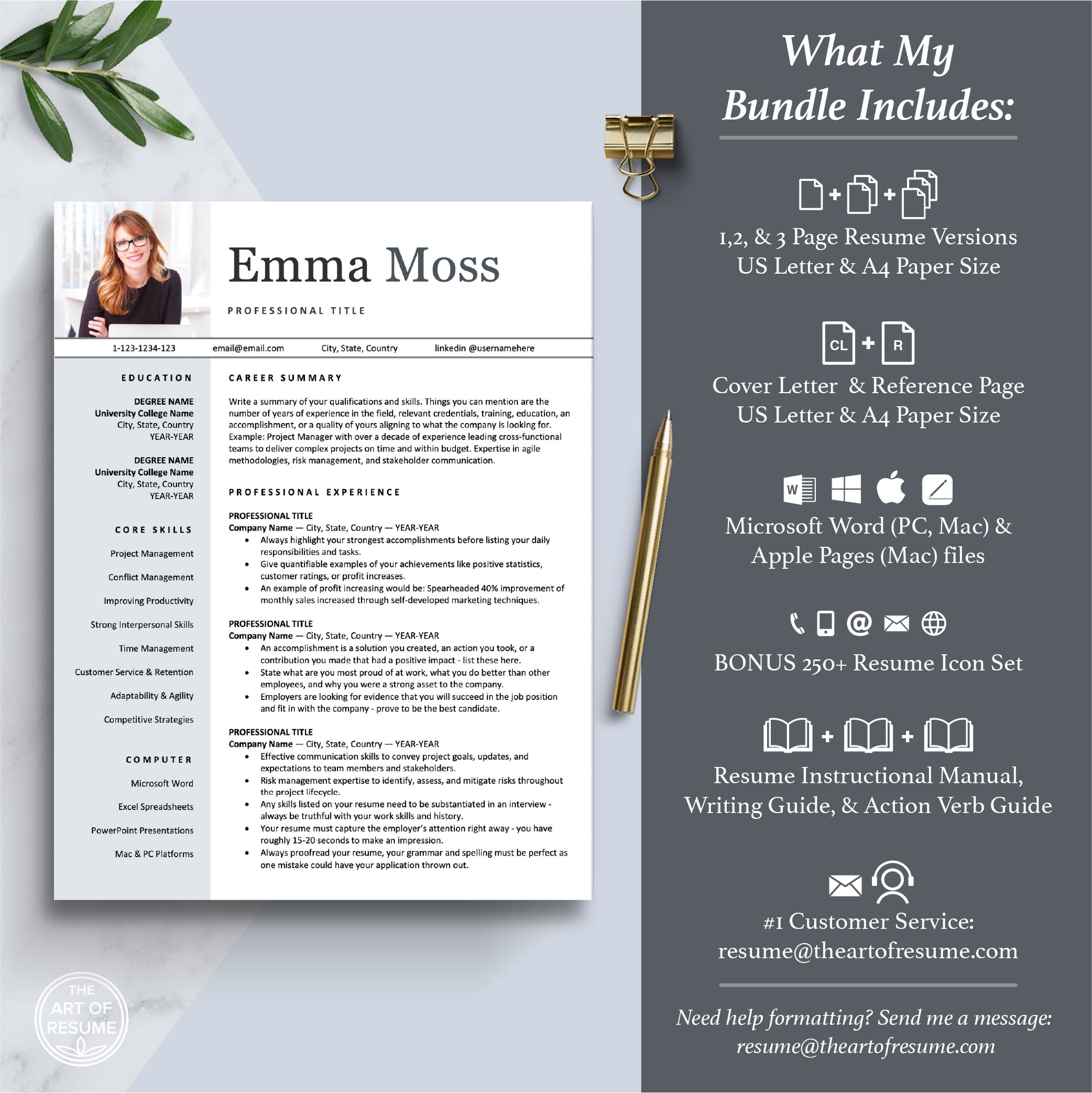 Yay! Free Resume Template Bundle Code: 2FOR1 – The Art of Resume