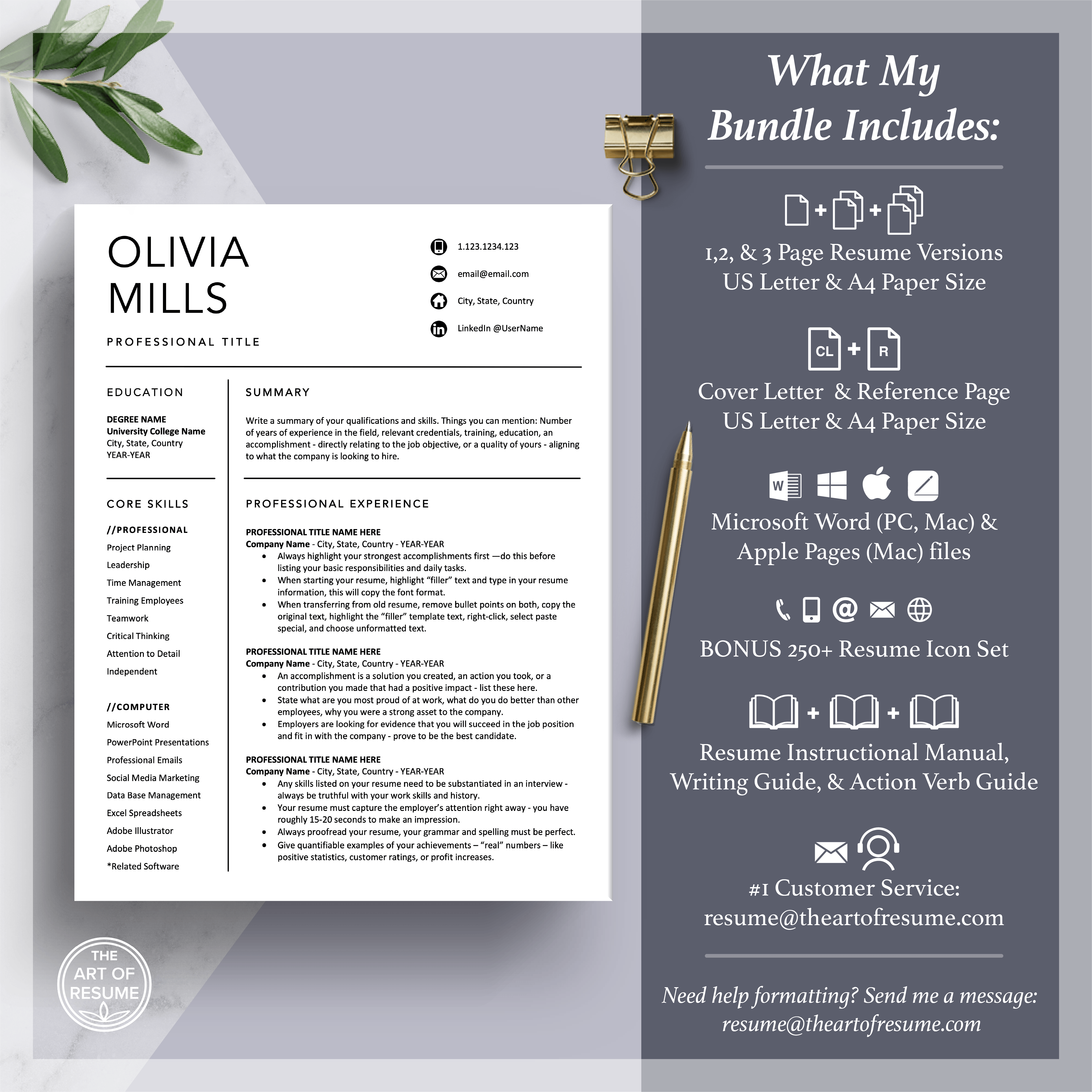Simple Resume Design, Clean CV Format for 2026 – The Art of Resume