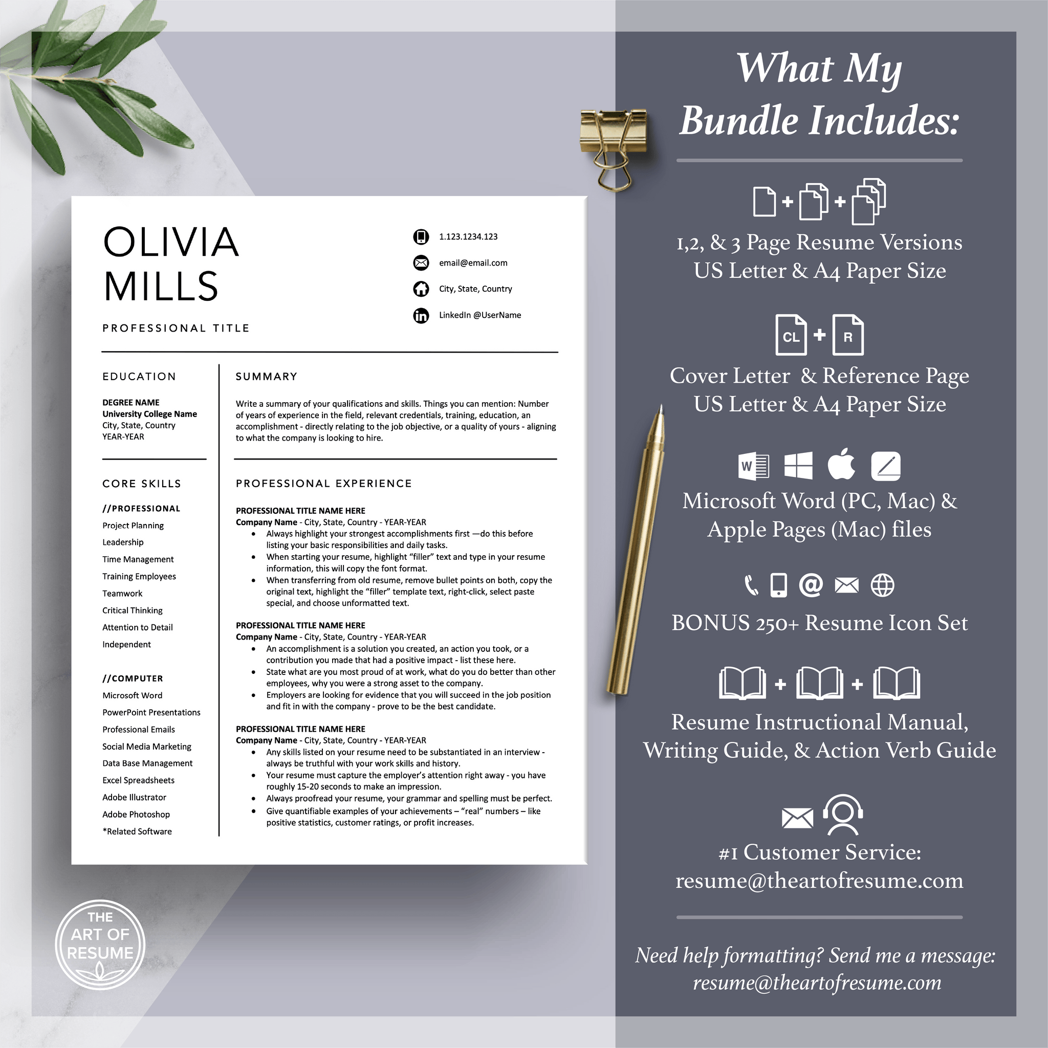 Simple Resume | Modern Template [Fast & Easy] – The Art of Resume