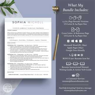 ATS-Friendly Compatible Resume Template | Executive Professional CV Re ...