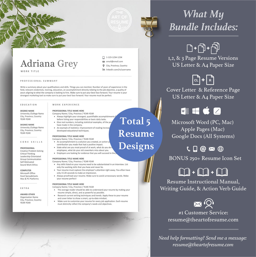 Customize Resume Template Borders and Lines in Microsoft Word – The Art ...