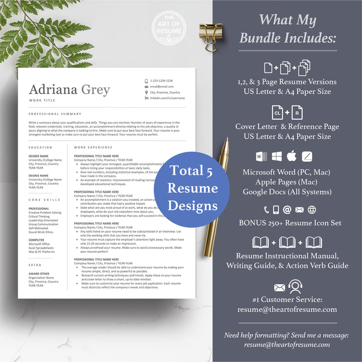 Customize Resume Template Borders and Lines in Microsoft Word – The Art ...