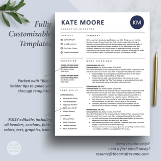 Professional Navy Blue Resume Template Design | Free Cover Letter – The ...