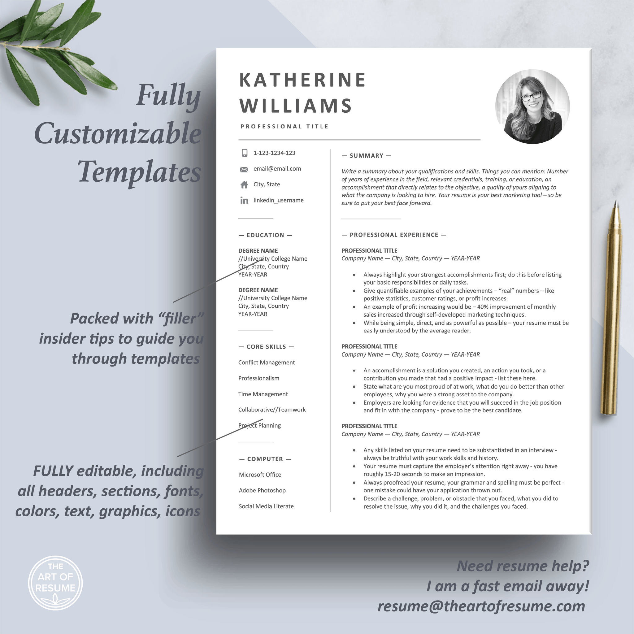 Resume with Photo | Professional Resume with Picture – The Art of Resume