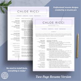 Pink Resume Template Design | CV with Cover Letter – The Art of Resume