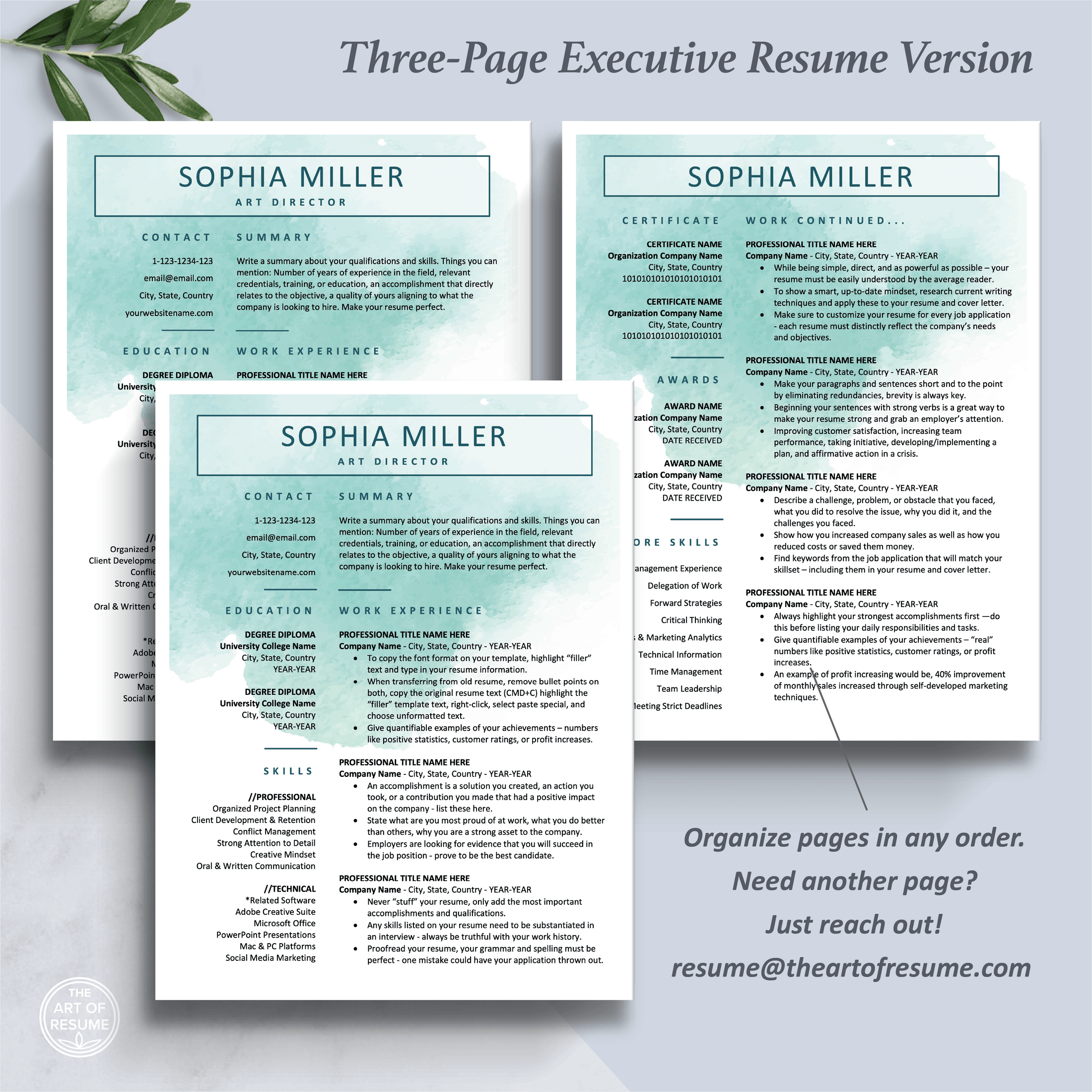 Creative Resume Template Builder | Free Resume Writing Guide – The Art ...