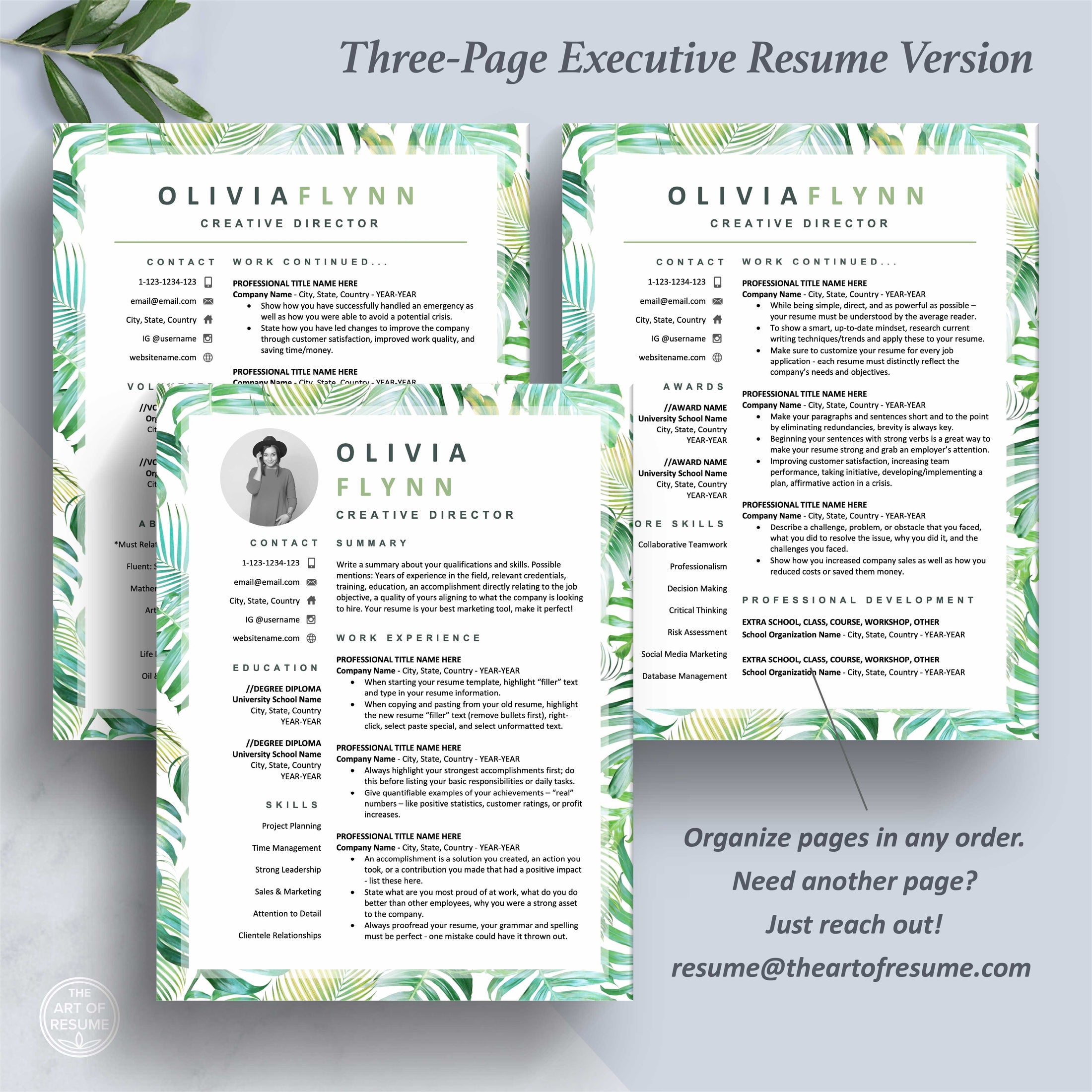 Free Creative Resume Templates | Floral Resume CV – The Art of Resume