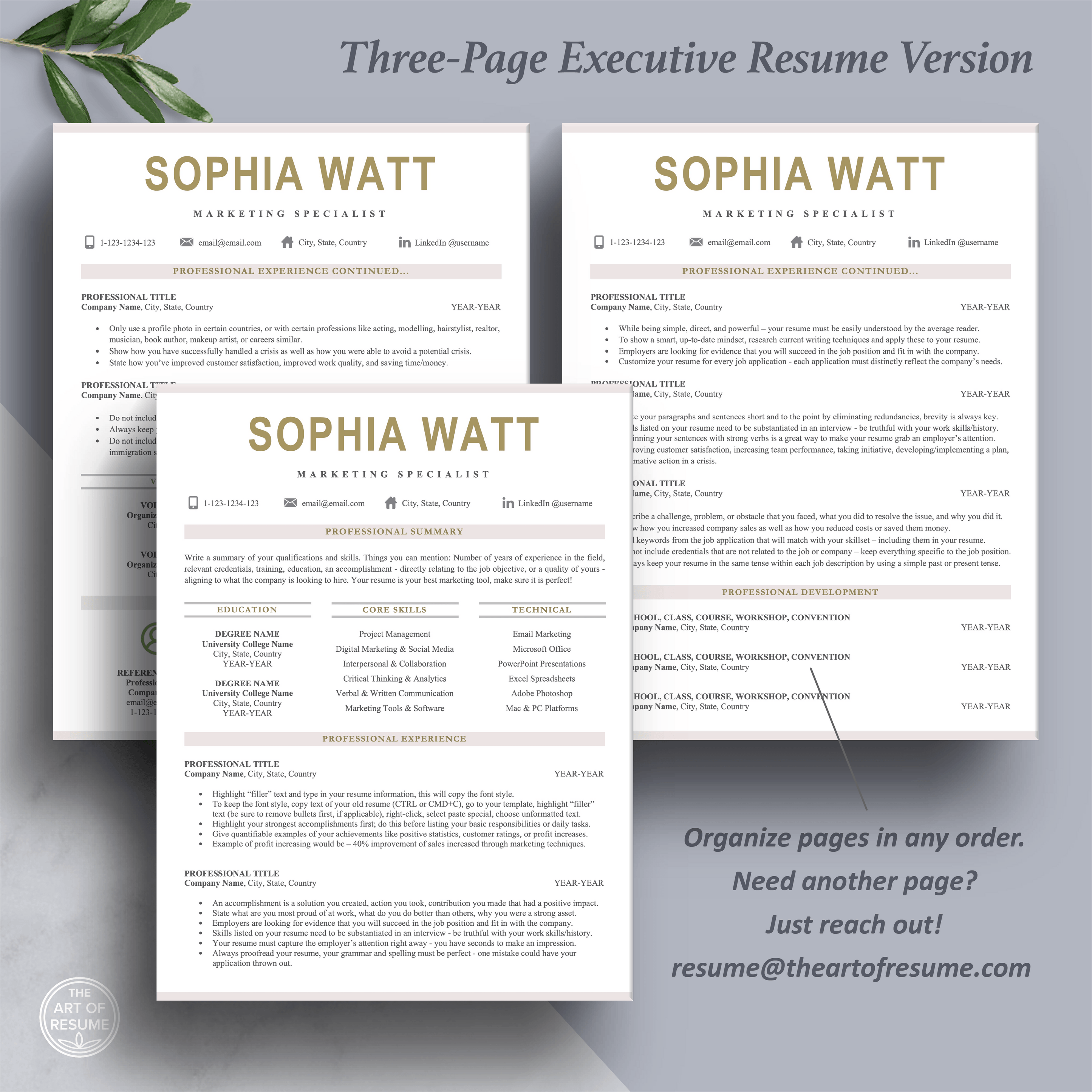 Modern Resume Designs, Professional CV Templates (It's Easy!) – The Art ...