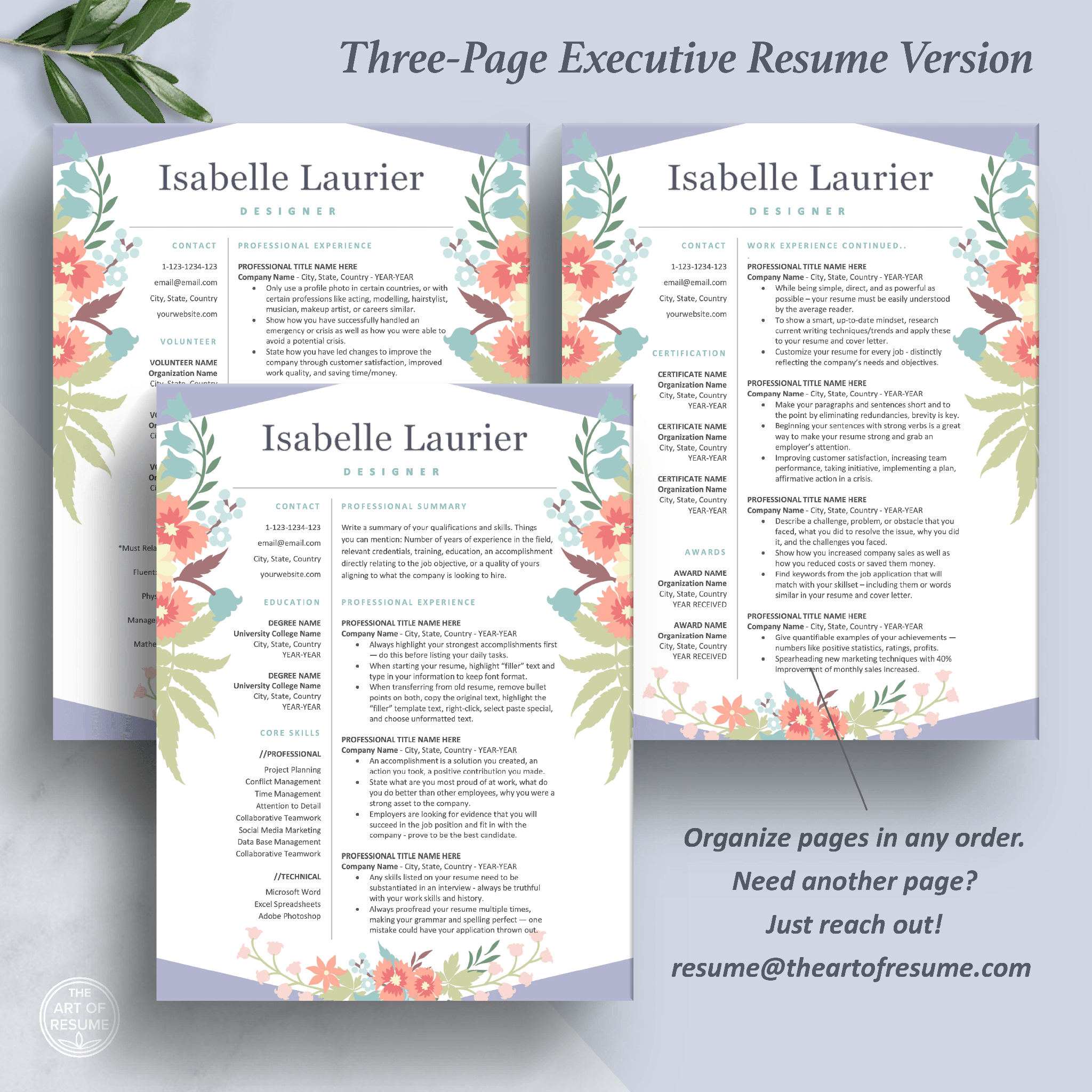 Creative Resume Design Builder with Free Resume Writing Guide – The Art ...