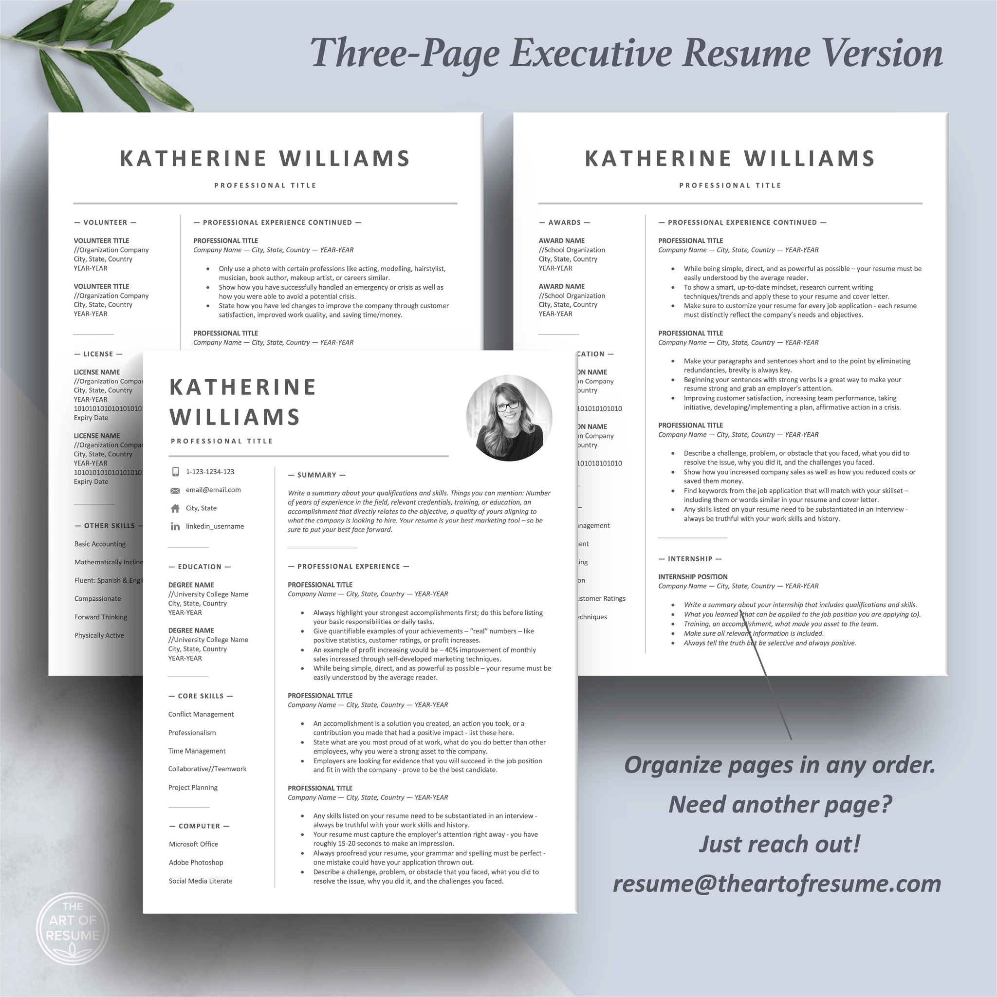Resume with Photo | Professional Resume with Picture – The Art of Resume