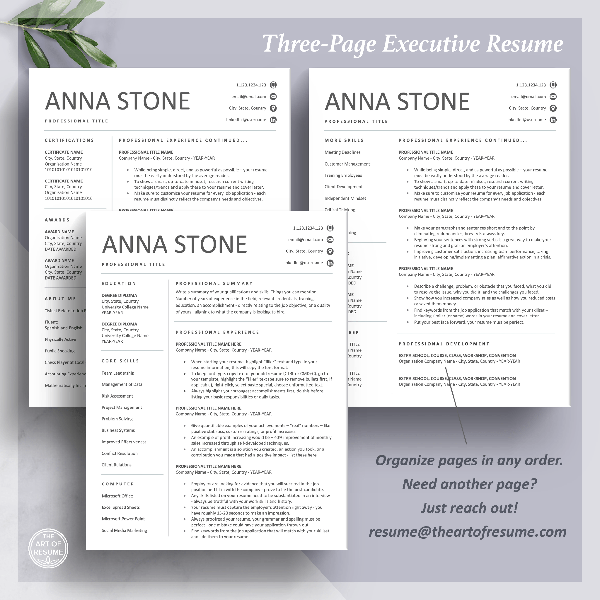 Simple Resume Design Builder | Professional Resume Templates – The Art ...