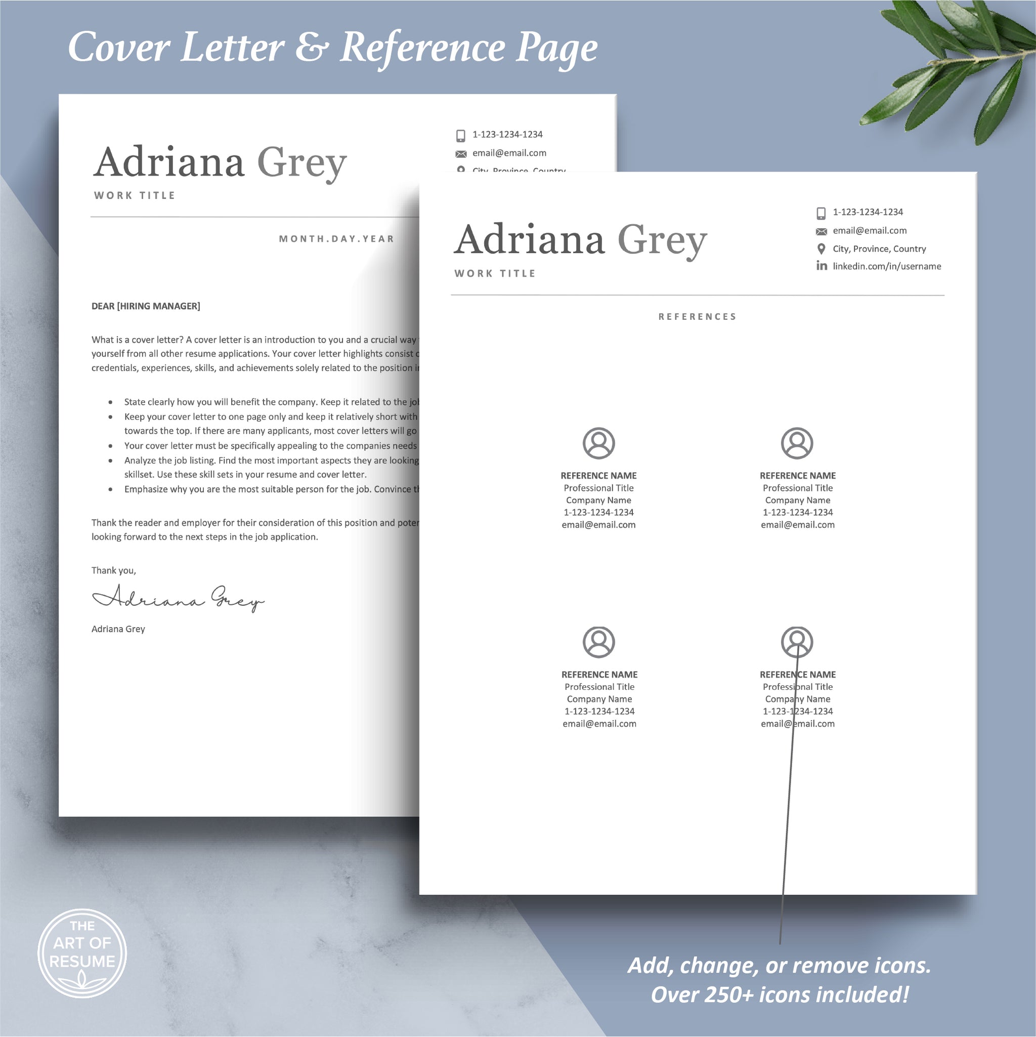 Simple Resume Template, Free Resume with Cover Letter – The Art of Resume