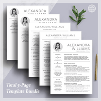 Free Resume Template with Headshot Photo and Cover Letter – The Art of ...