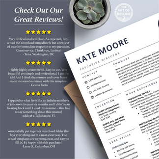 Professional Navy Blue Resume Template Design | Free Cover Letter – The ...