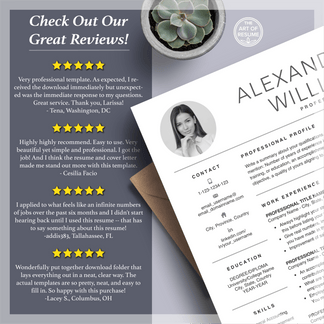 Free Resume Template with Headshot Photo and Cover Letter – The Art of ...